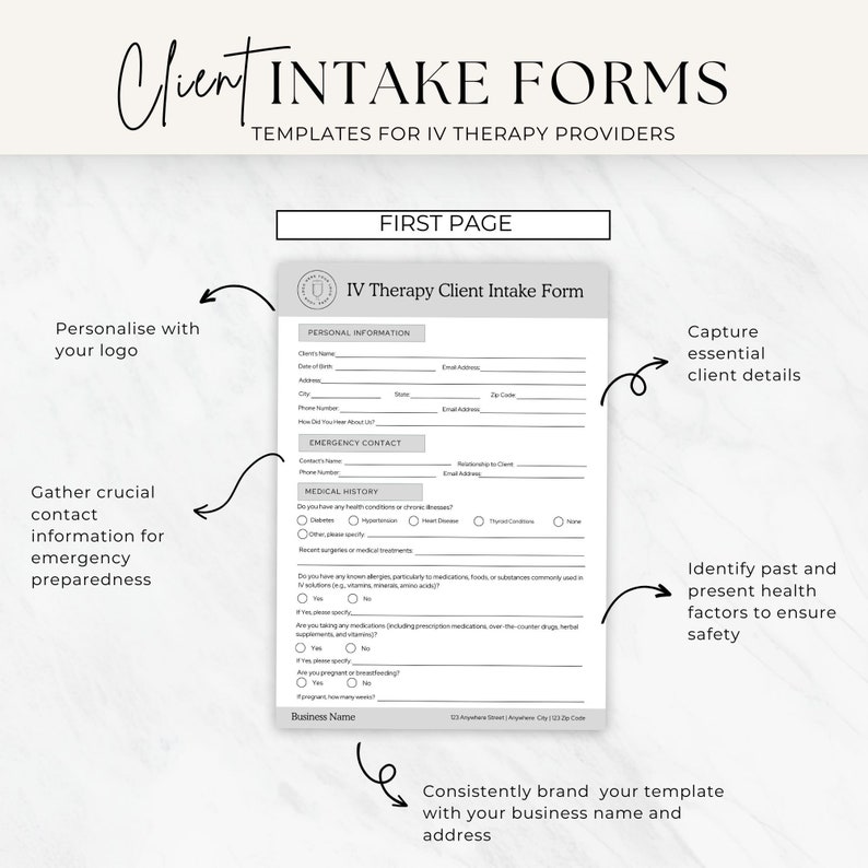 IV Therapy Template, IV Therapy Form, Intravenous Therapy, IV ...