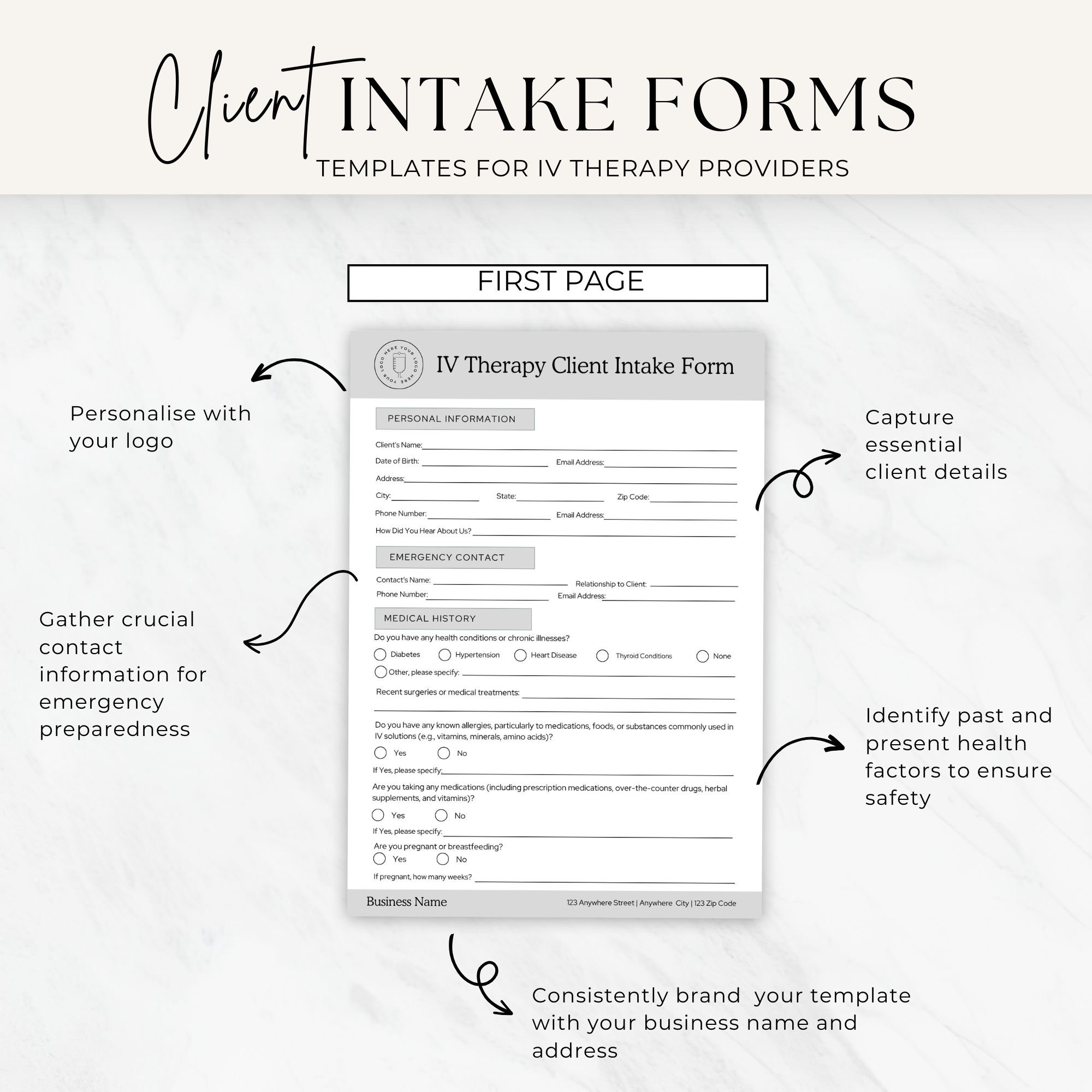 IV Therapy Template, IV Therapy Form, Intravenous Therapy, IV ...