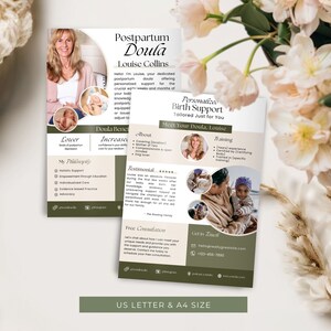 Postpartum Doula, Doula Brochure, Postpartum Nurse Flyer, Childbirth ...