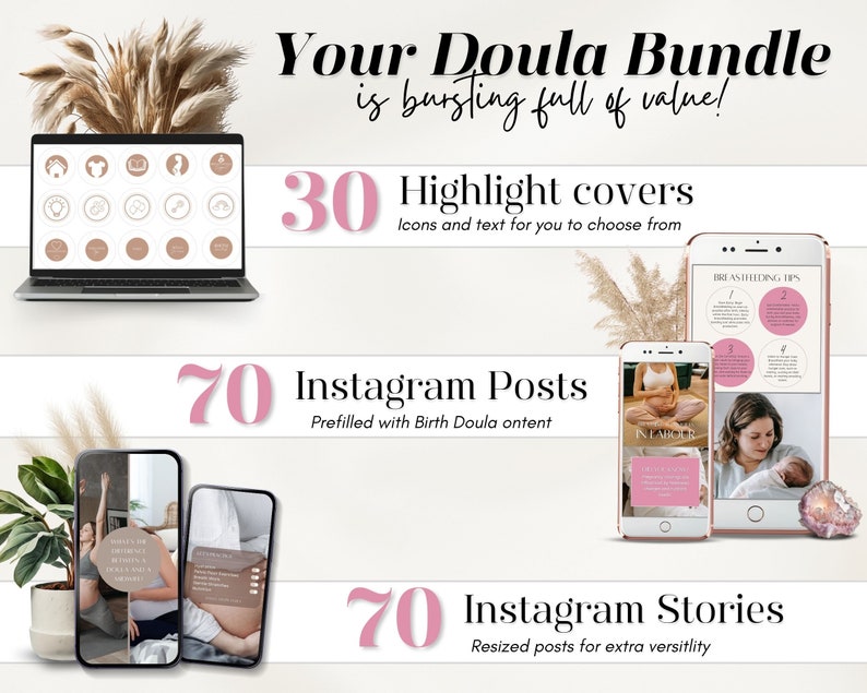Doula Social Media Templates, Birth Worker Content, Postpartum Doula ...