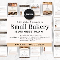 Bakery Business Plan Template for Small Bakeries Planner in Home Bakery ...