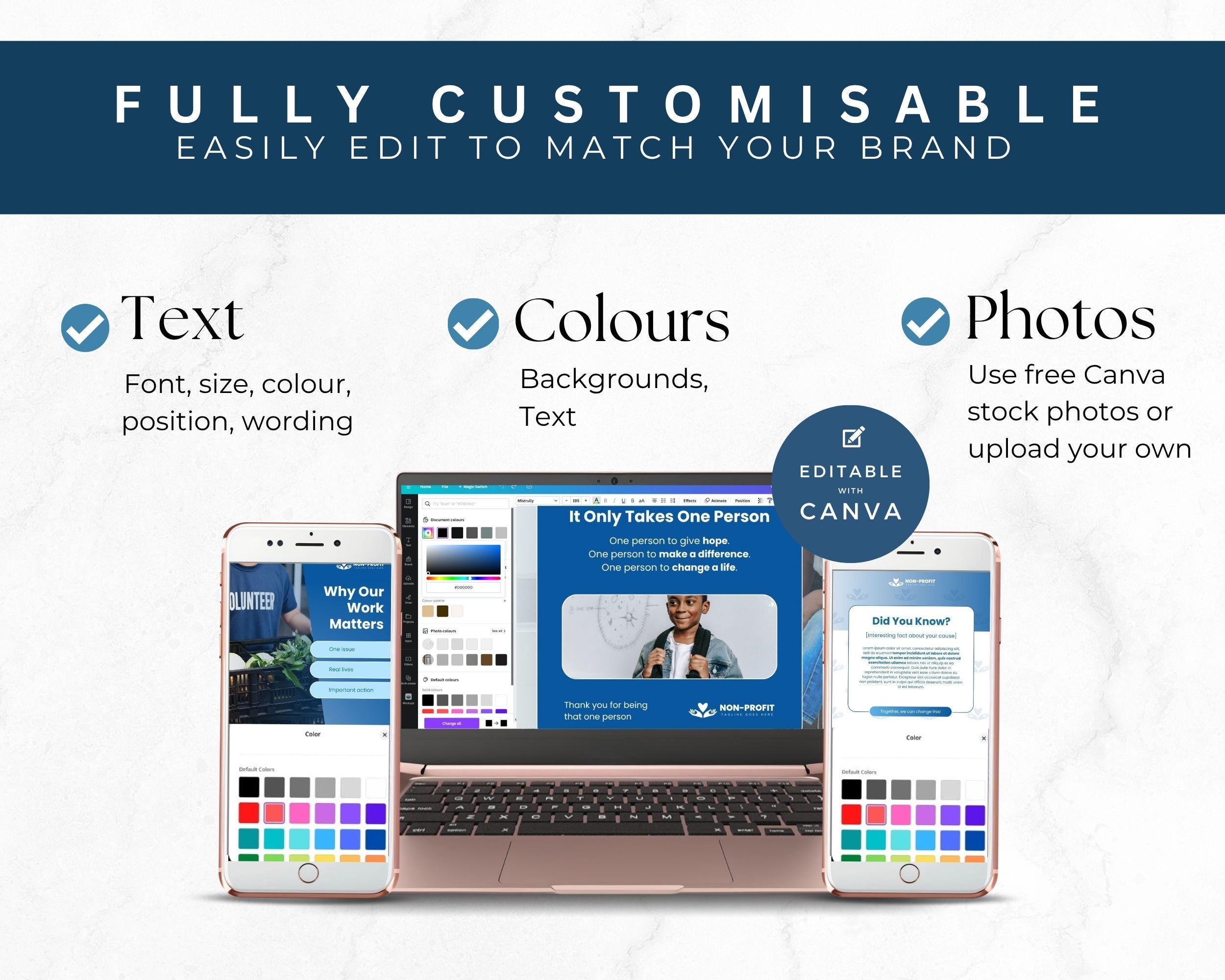 Non Profit Social Media Template Canva, Ngos Templates, Donation ...