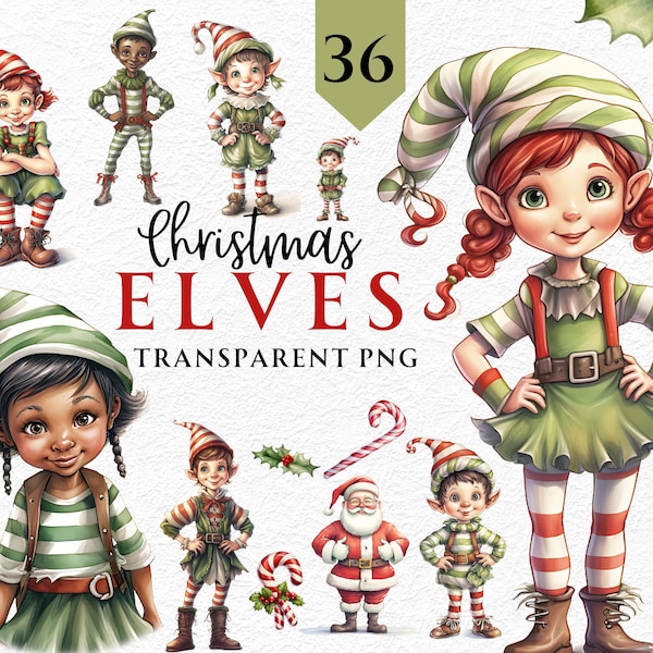 Elf Clipart - Etsy