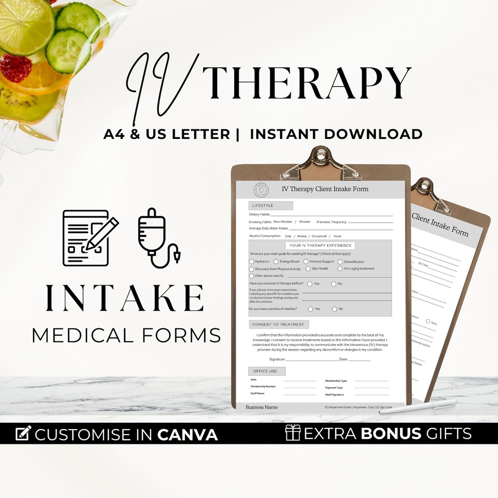 IV Therapy Template, IV Therapy Form, Intravenous Therapy, IV ...