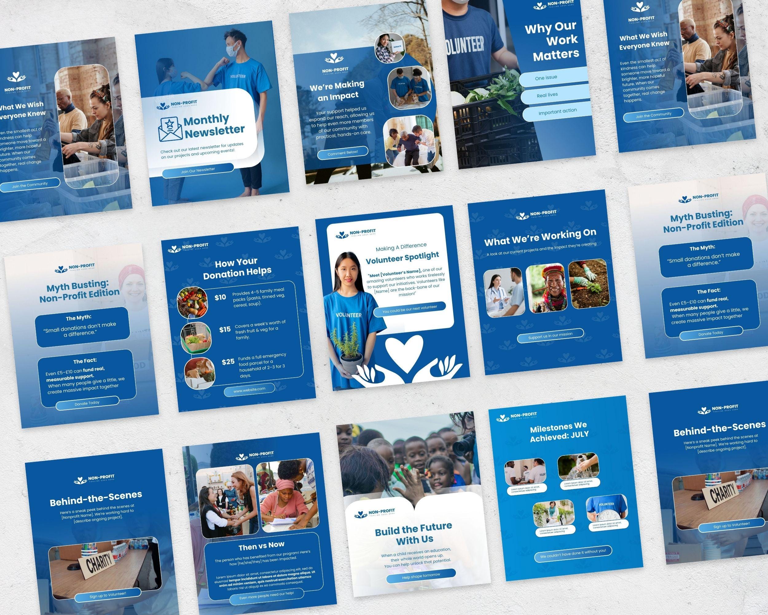 Non Profit Social Media Template Canva, Ngos Templates, Donation ...