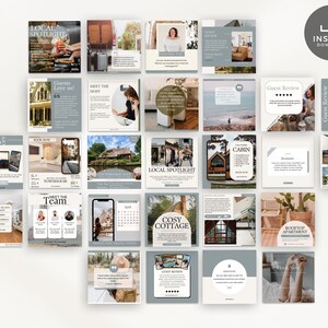 Airbnb Instagram Post, Editable Canva Social Media Templates, Air Bnb ...
