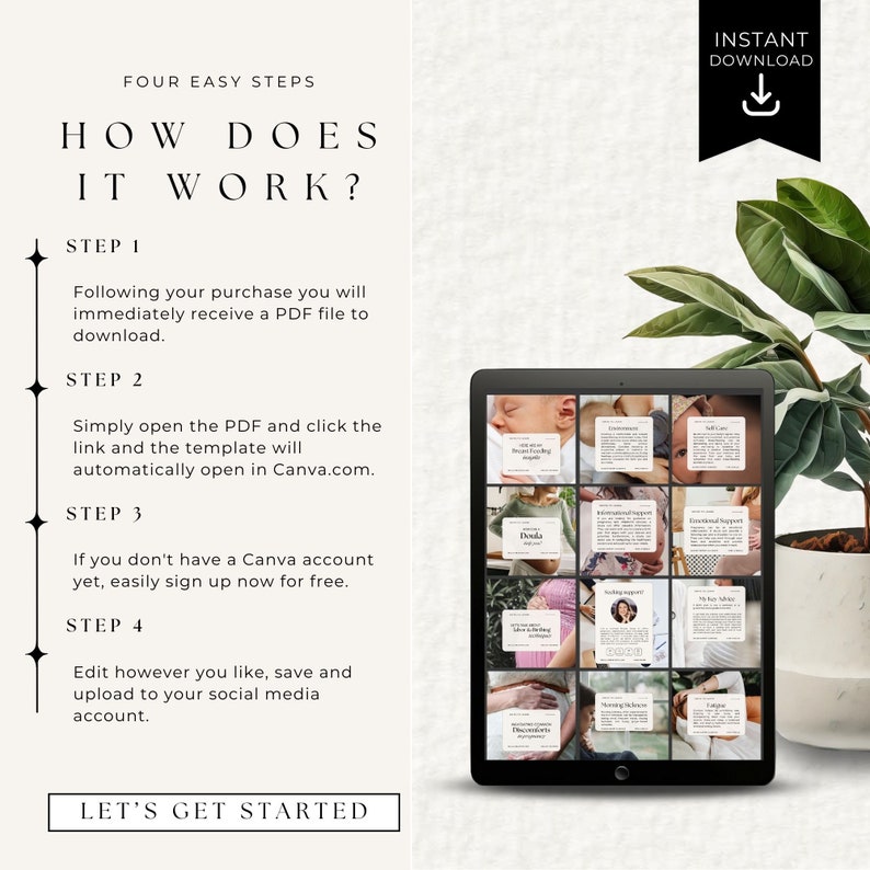 Doula Instagram Posts, Birth Doula Instagram Template, Childbirth ...