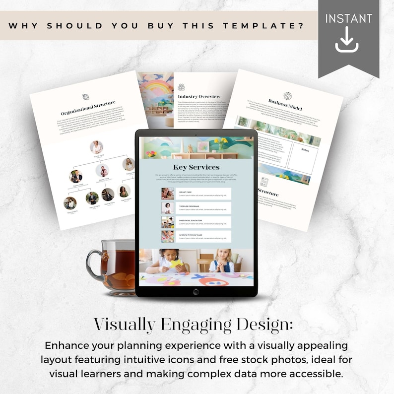 Daycare Business Plan, Childcare Nursery Canva Workbook Planner ...