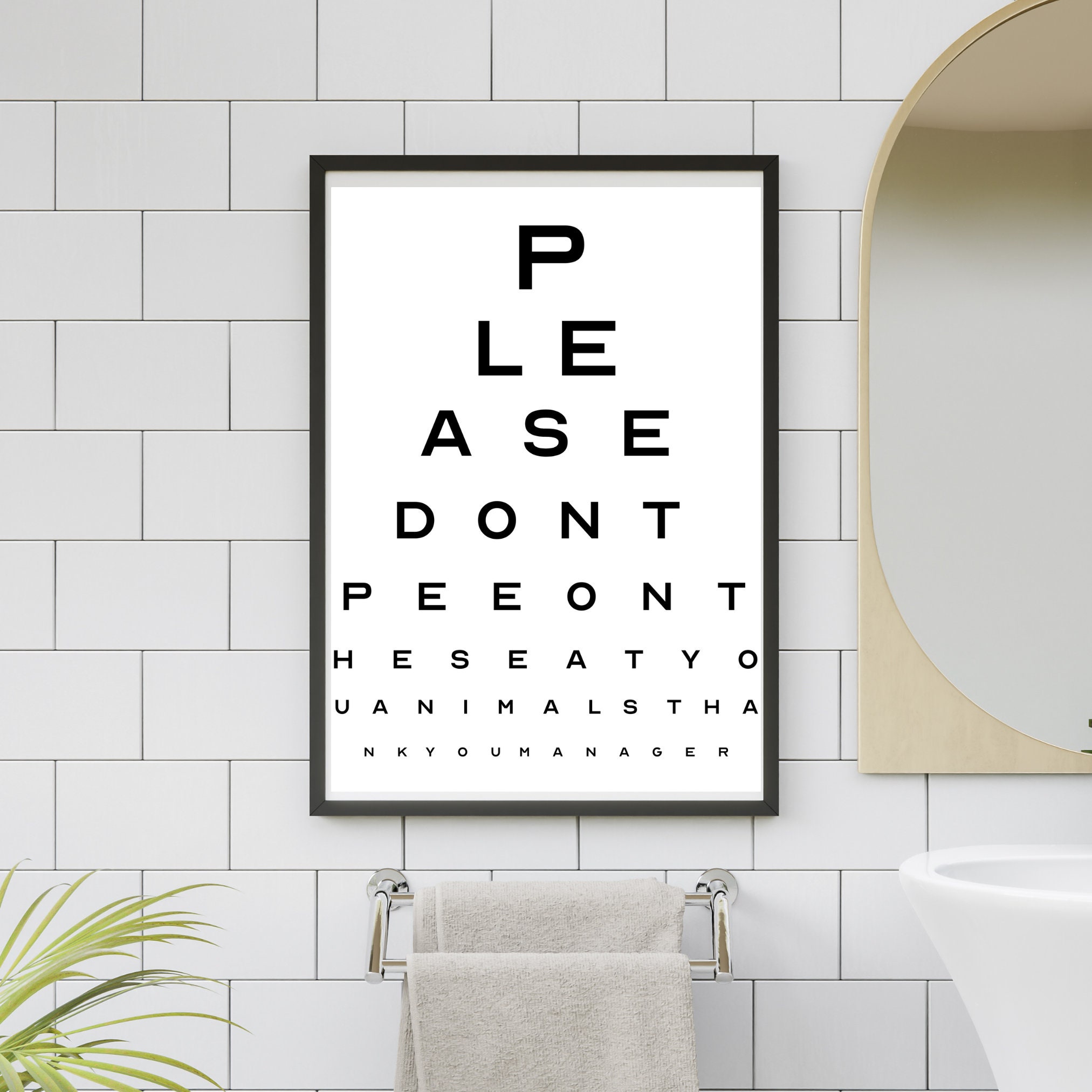 Funny Bathroom Sign, Please Don't Pee on the Seat, Guest Bathroom Decor ...