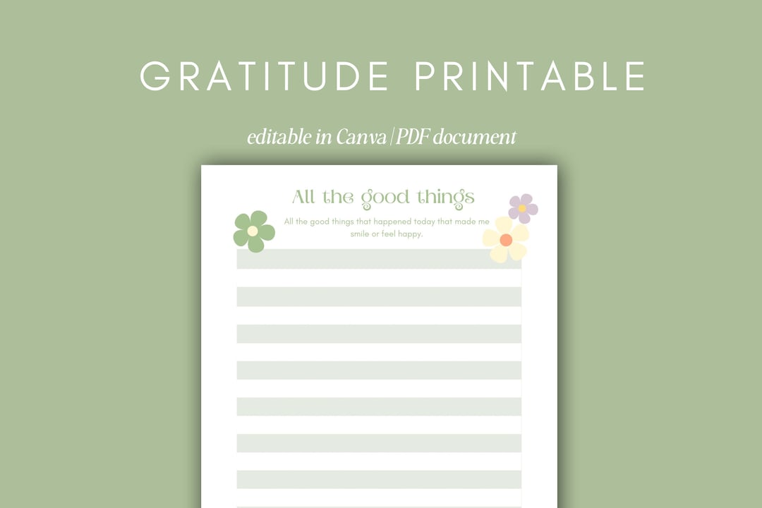 Gratitude Printable - Etsy