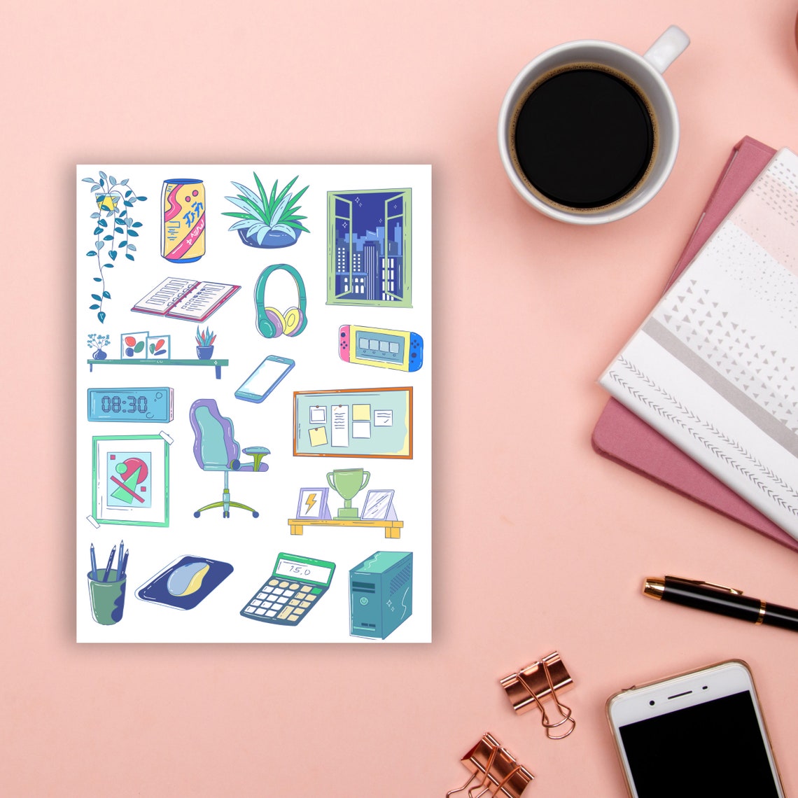 Printable Stickers, Cute Stickers, Digital Stickers, Stickers, Kawaii ...