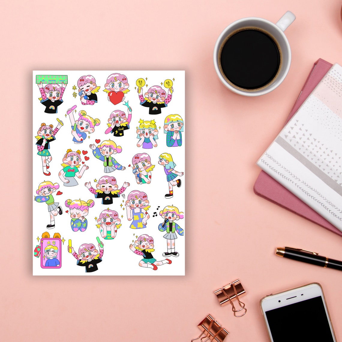 Printable Stickers, Cute Stickers, Digital Stickers, Stickers, Kawaii ...