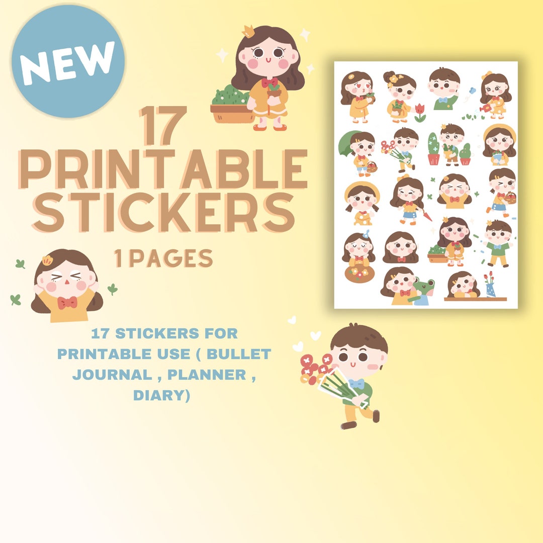 Printable Stickers, Cute Stickers, Digital Stickers, Stickers, Kawaii ...