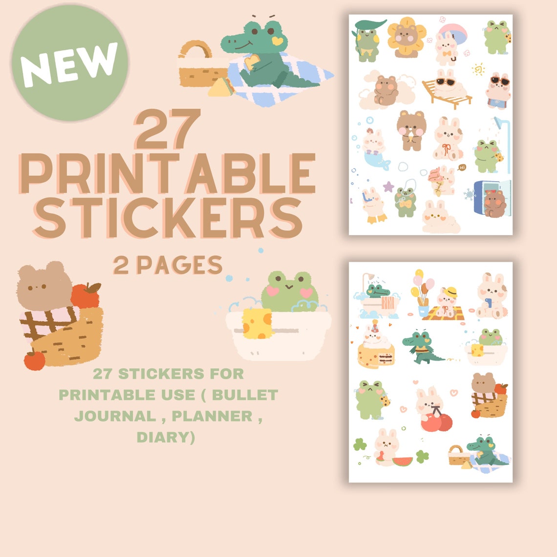 Printable Stickers Cute Stickers Digital Stickers Stickers - Etsy