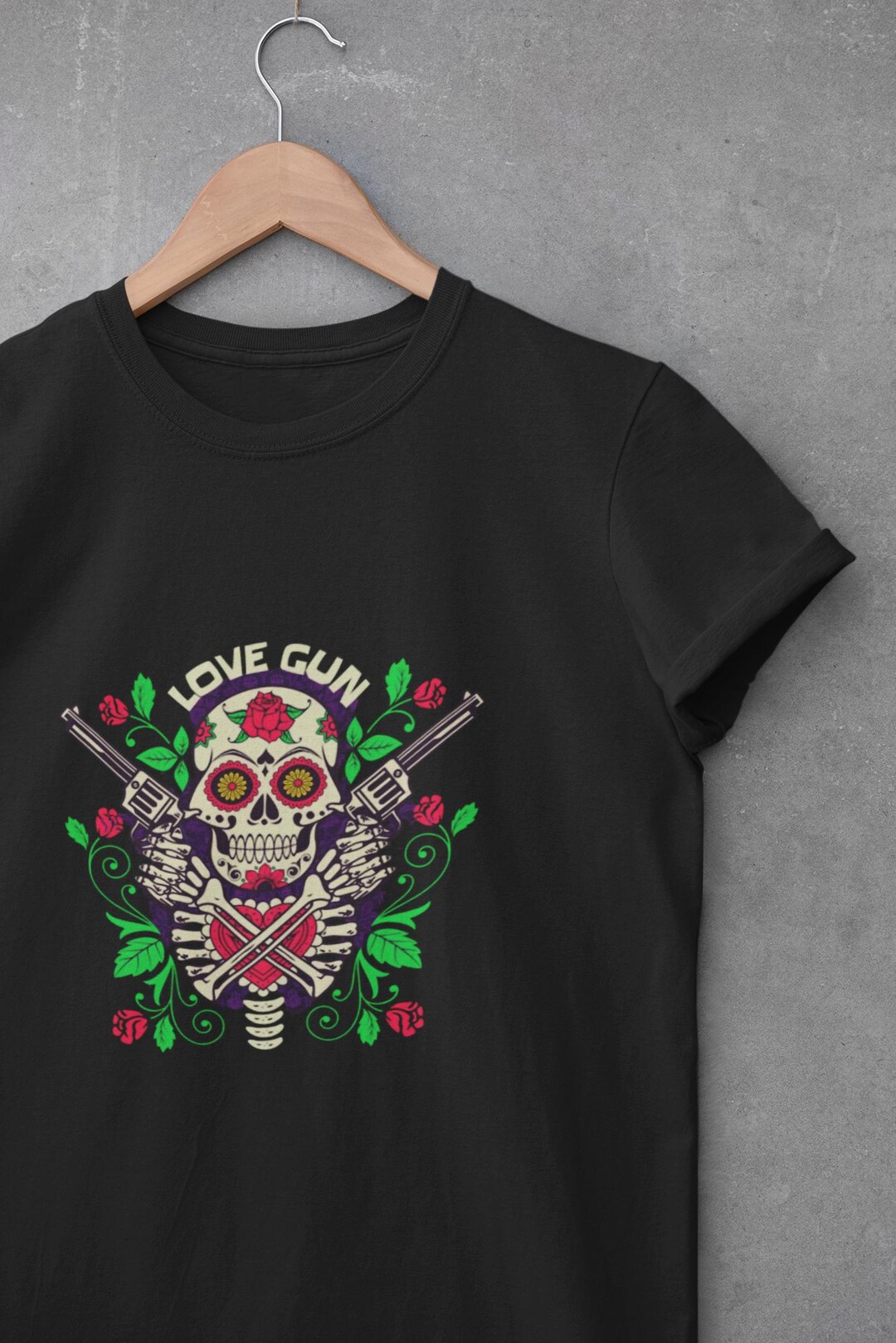 Skull & Roses Unisex Tee, Latina Graphic Shirt, Edgy Fashion Top for ...