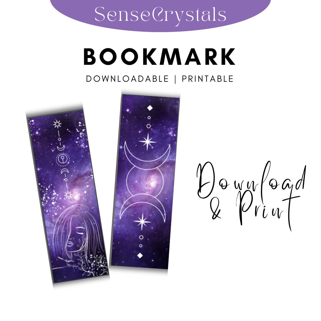 Downloadable Digital Bookmark | Printable | Purple Astro | Instant PDF ...