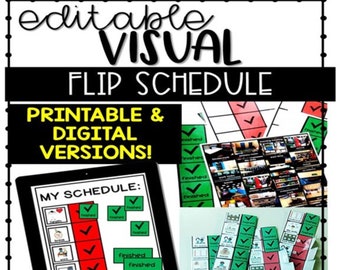 Editable Schedule Visuals for Autism or Special Education - Etsy