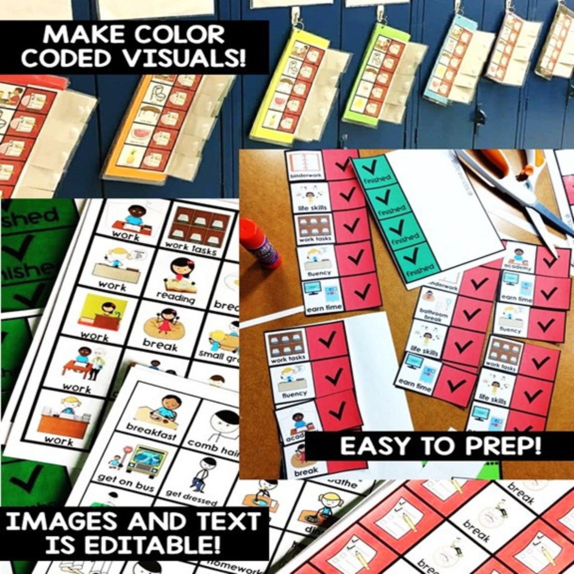 Editable Visual Schedule for Special Education - Etsy