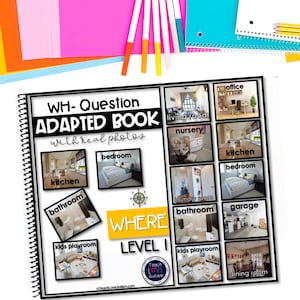 WH Question Adapted Books: Speech Therapy & Autism Resources - Etsy