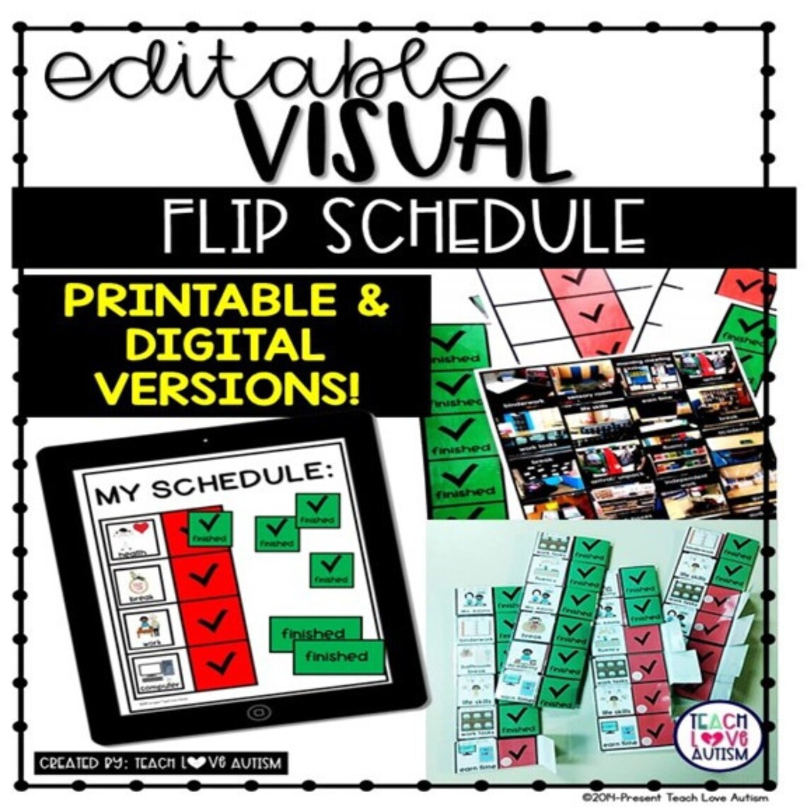 Editable Visual Schedule for Special Education - Etsy