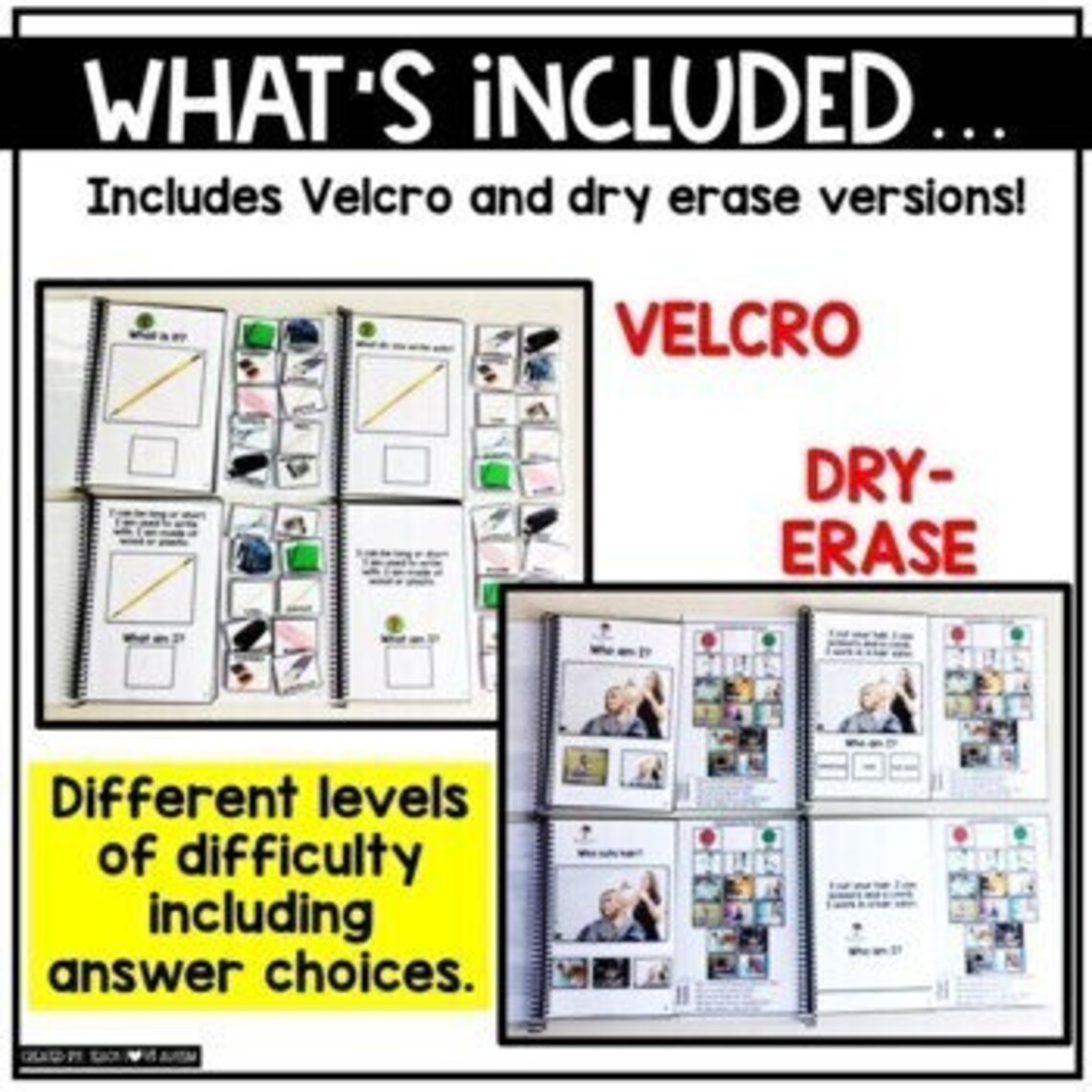 WH Question Adapted Books With Visuals | WH Question Activities - Etsy