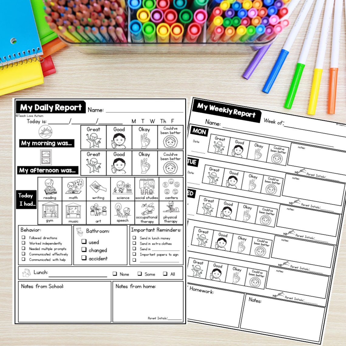 Editable School & Home Communication Logs | Back to School - Etsy