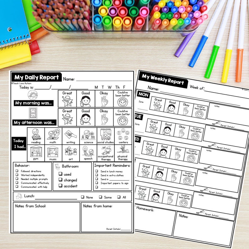 Editable School & Home Communication Logs | Back to School - Etsy
