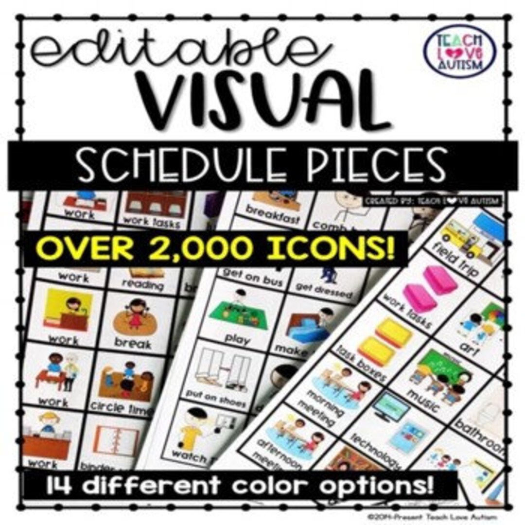 Editable Schedule Visuals for Autism or Special Education - Etsy