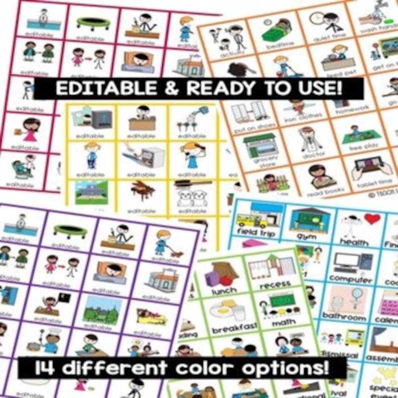 Editable Schedule Visuals for Autism or Special Education - Etsy
