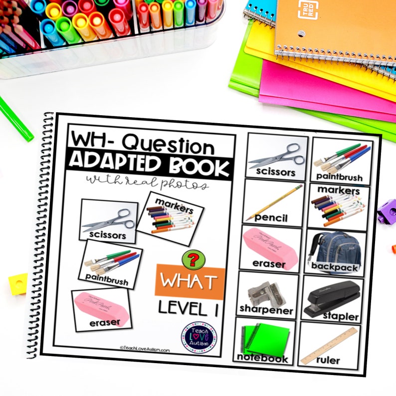 WH Question Adapted Books With Visuals | WH Question Activities - Etsy