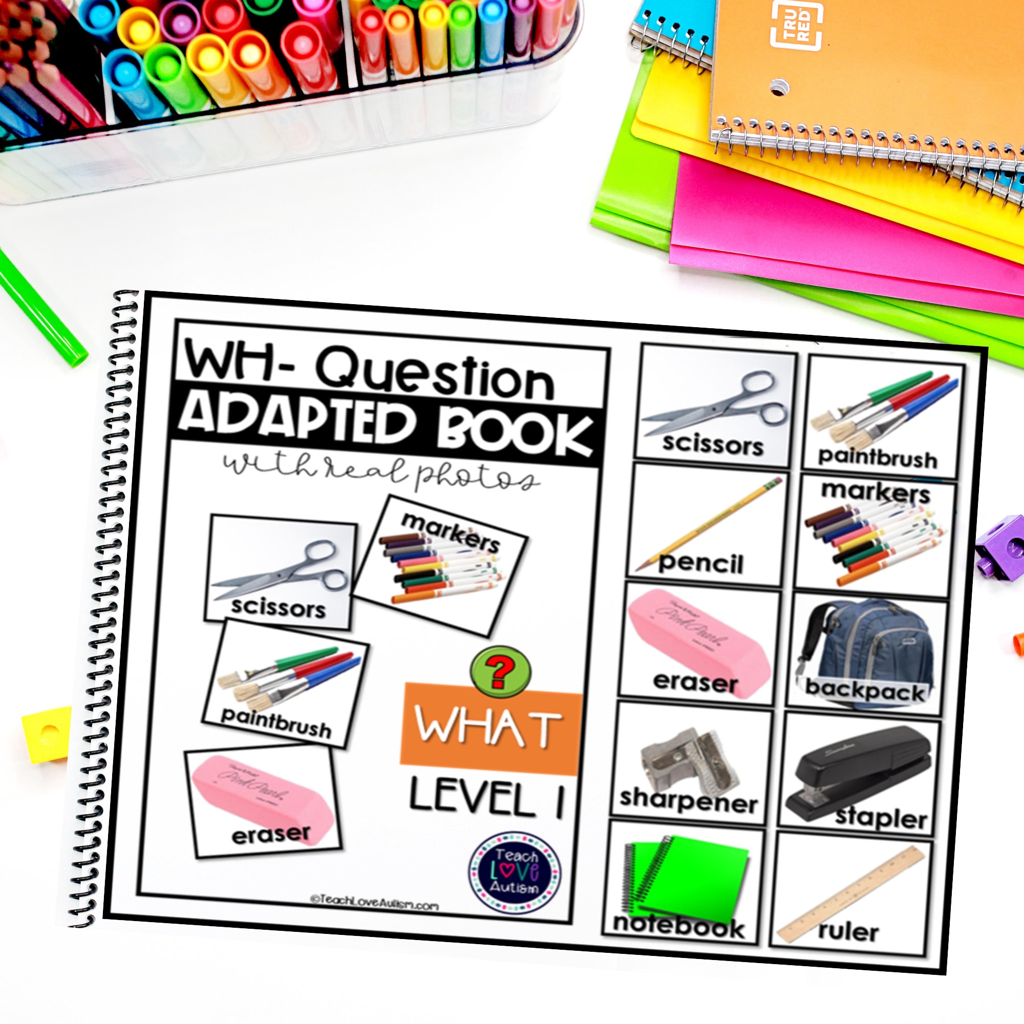 WH Question Adapted Books With Visuals | WH Question Activities - Etsy