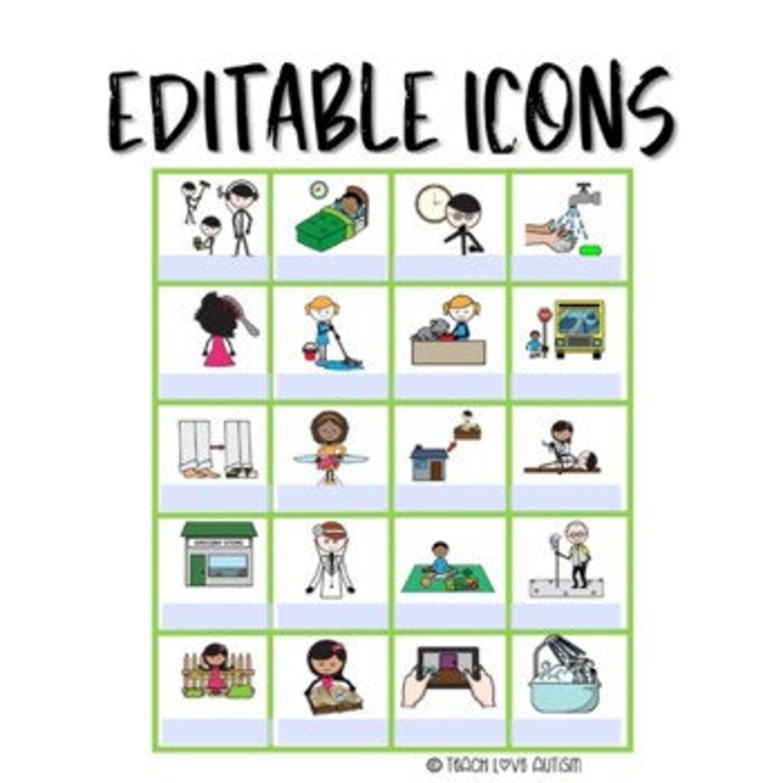 Editable Schedule Visuals for Autism or Special Education - Etsy