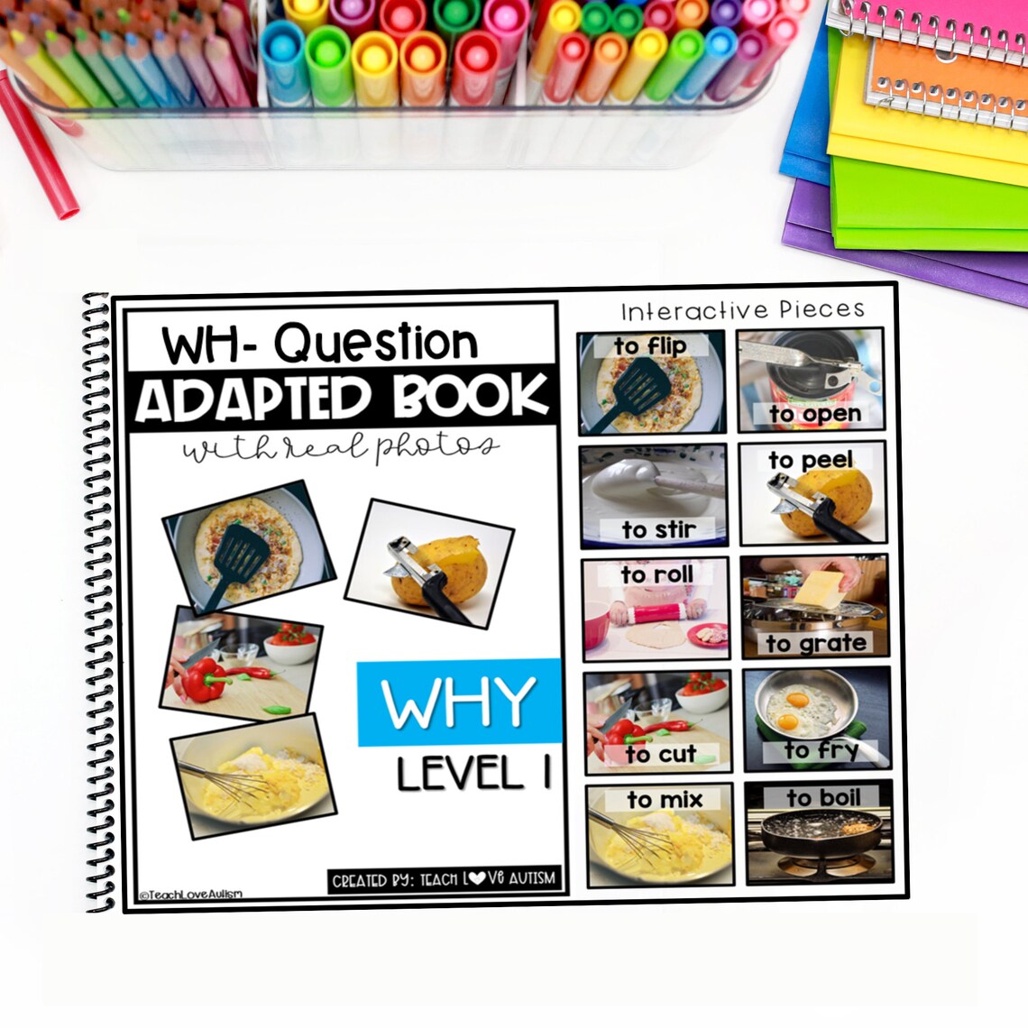 WH Question Adapted Books With Visuals | WH Question Activities - Etsy