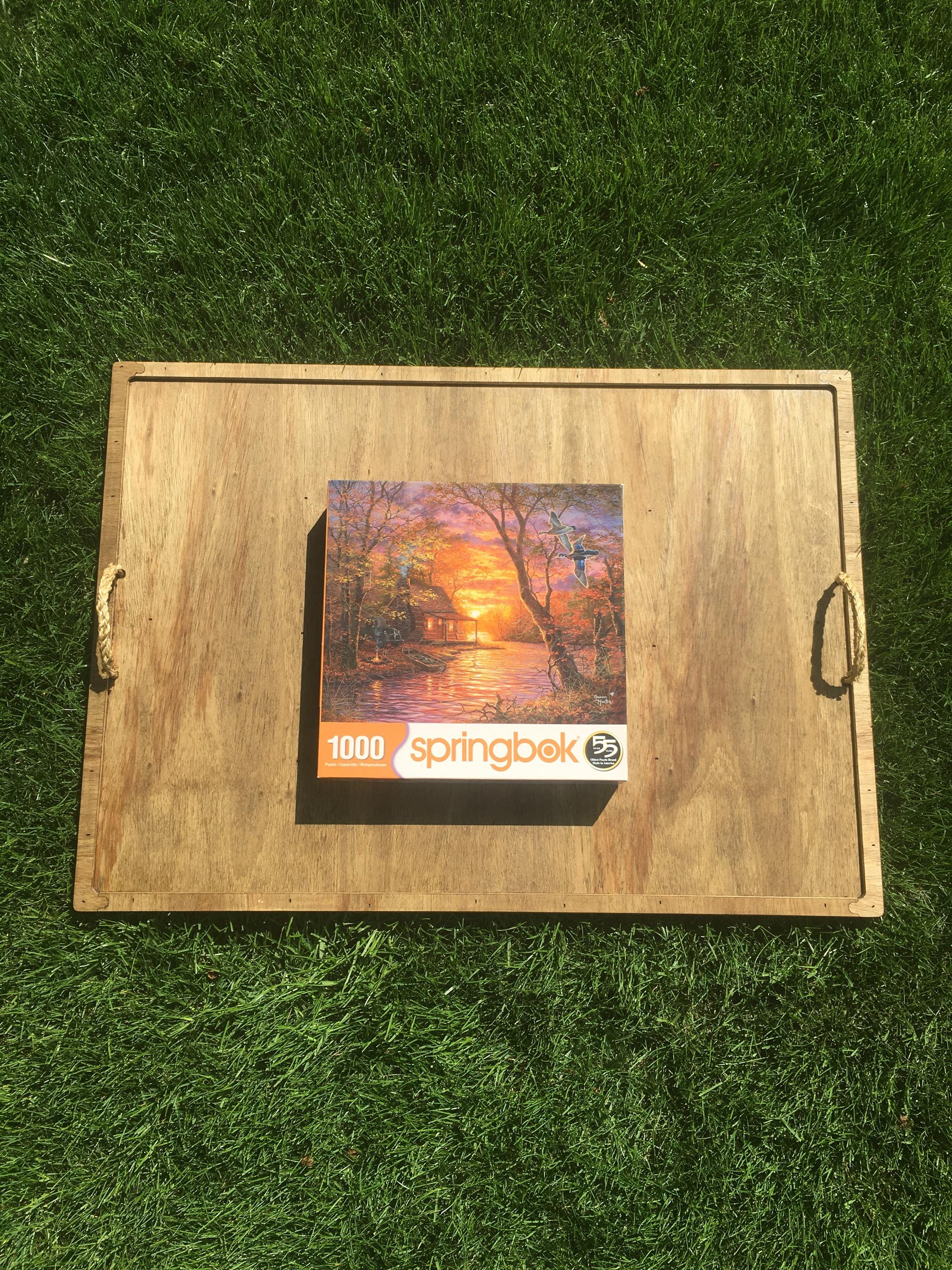 Wooden Puzzle Board | Handmade Game Board for Jigsaw Puzzles in Wood ...