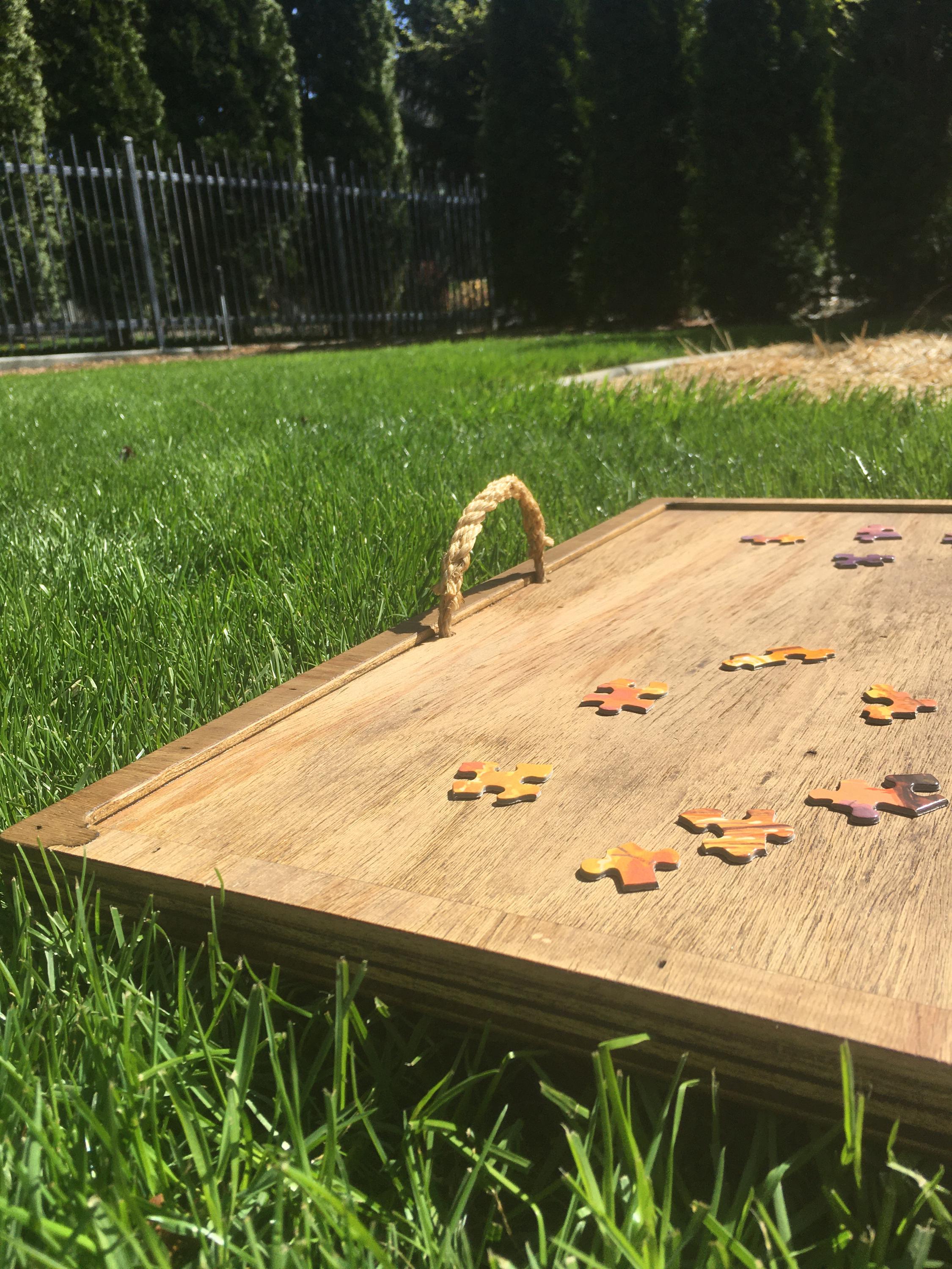 Wooden Puzzle Board | Handmade Game Board for Jigsaw Puzzles in Wood ...