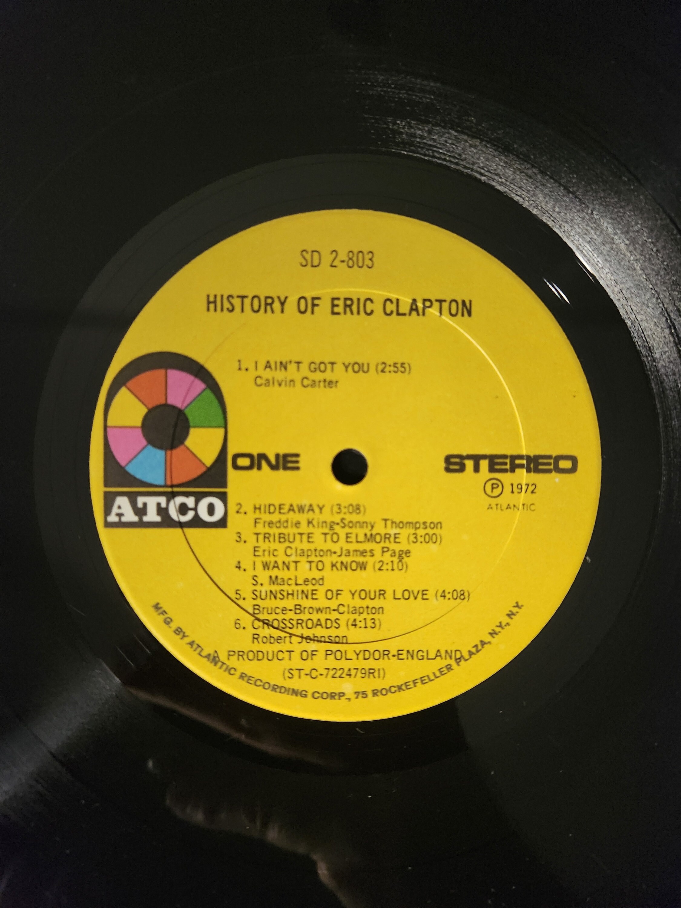 Eric Clapton History of Eric Clapton. Vintage 1972 Vinyl LP. FREE ...