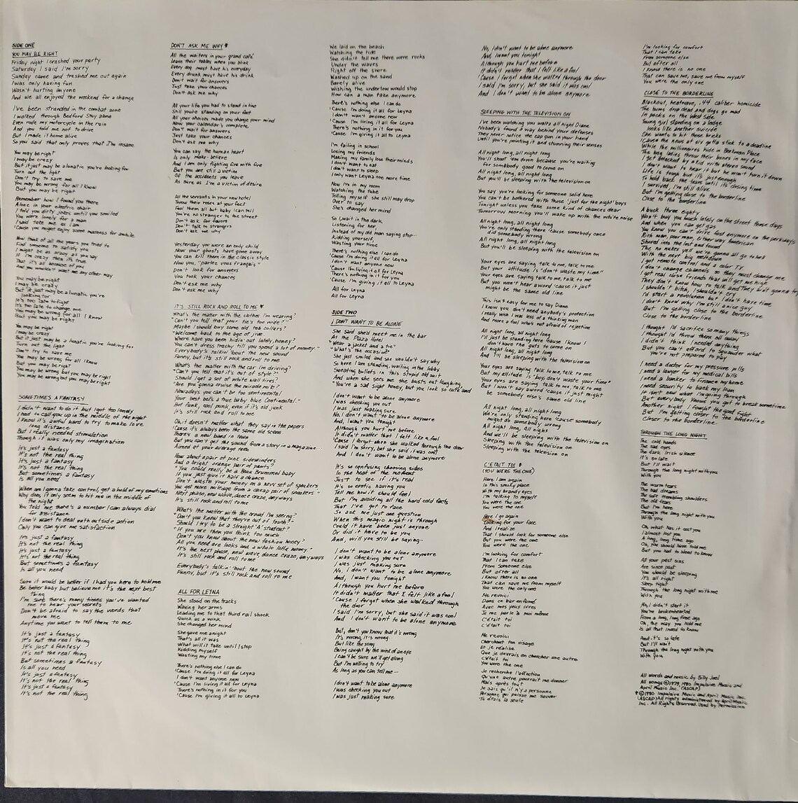 Billy Joel Glass Houses. 1980 Vintage Vinyl LP. FREE SHIPPING - Etsy