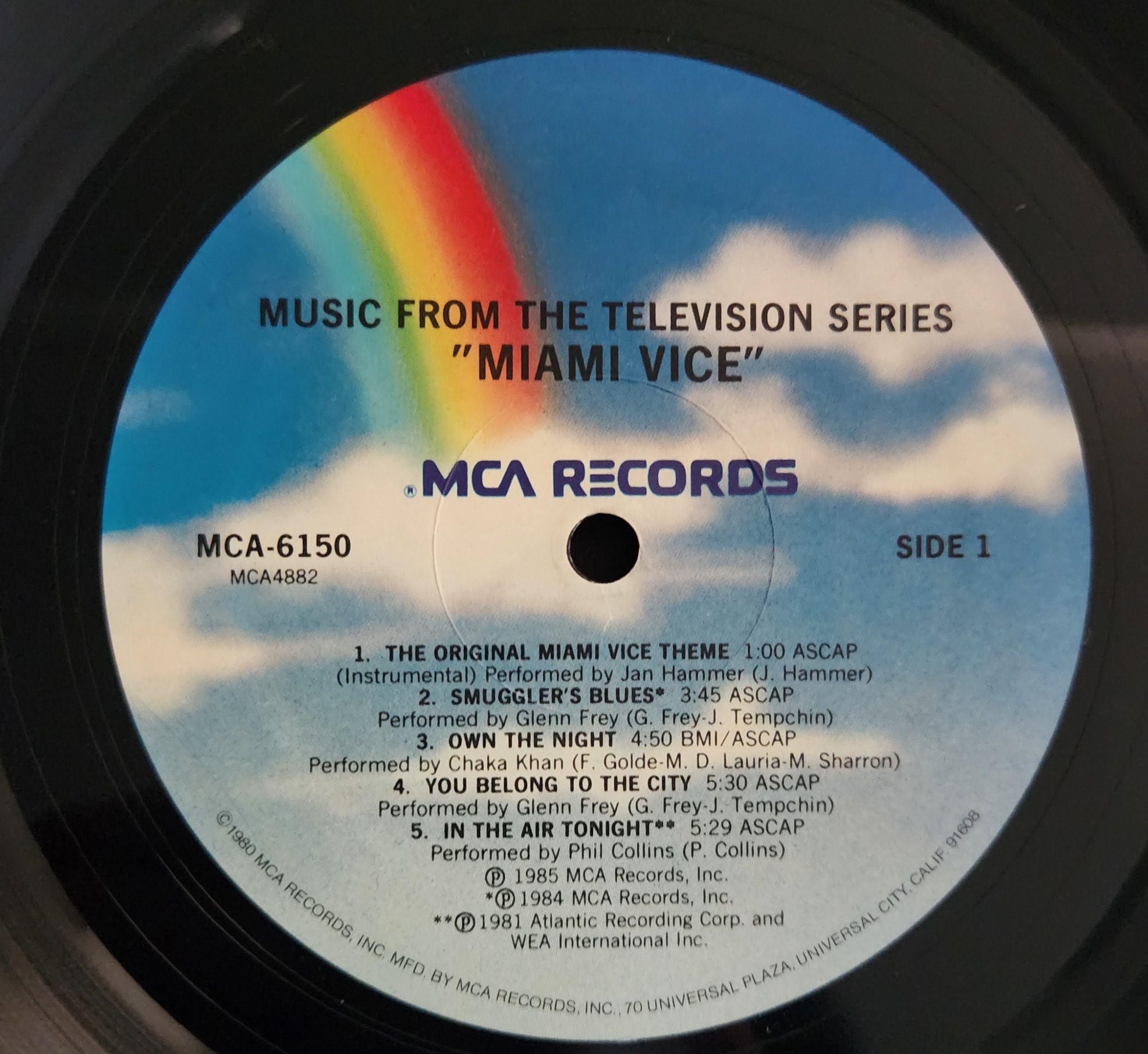 Miami Vice Music From the Television Series. Vintage 1985 Vinyl LP ...