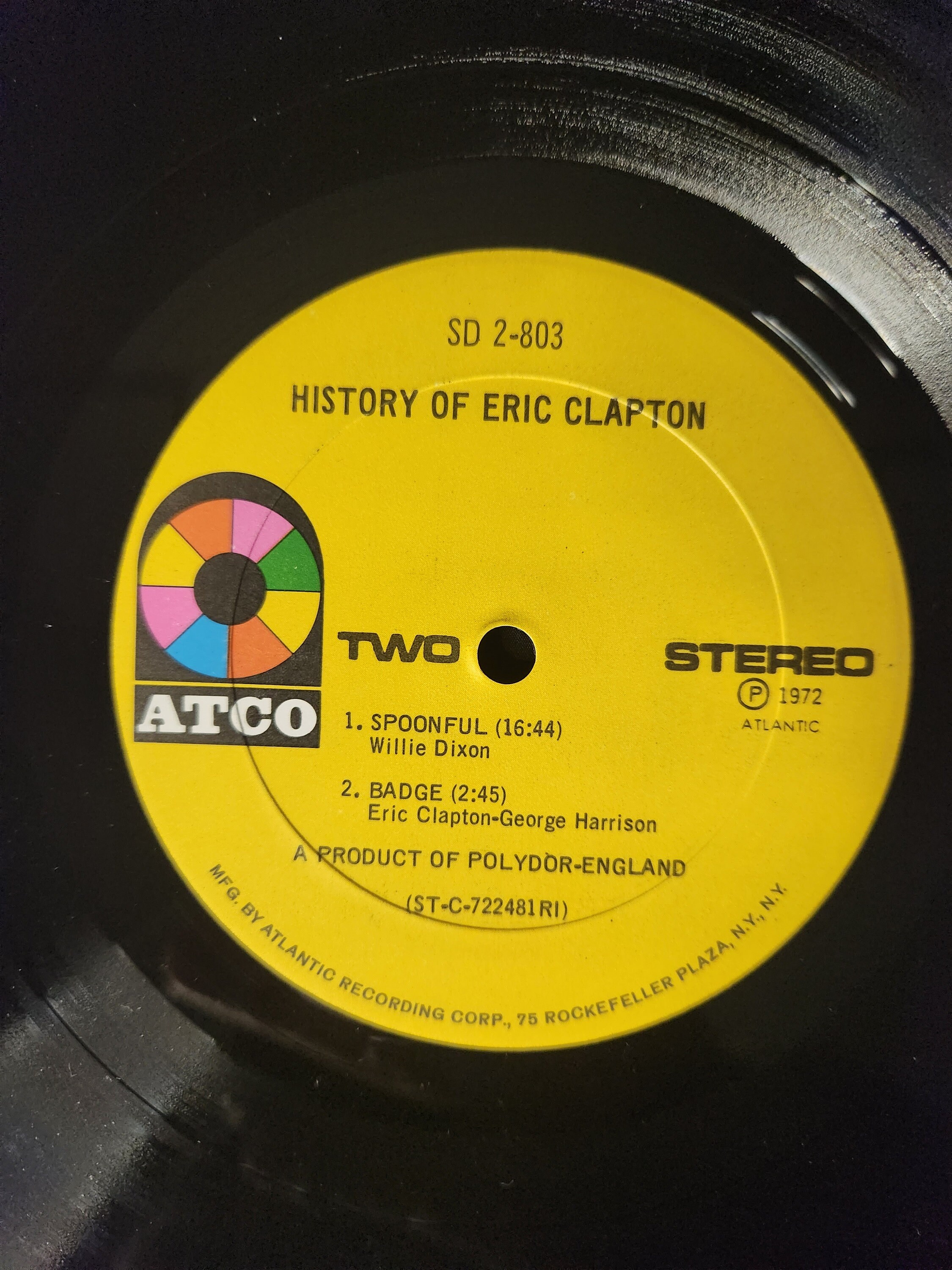 Eric Clapton History of Eric Clapton. Vintage 1972 Vinyl LP. FREE ...