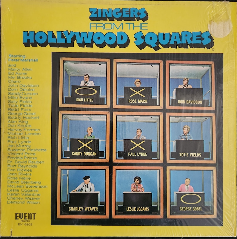 Zingers From the Hollywood Squares. Vintage 1974 Vinyl LP. FREE ...
