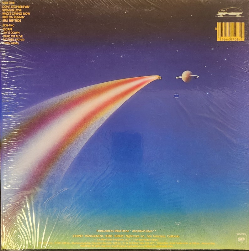 Journey Escape. Vintage 1981 Vinyl LP. FREE SHIPPING - Etsy