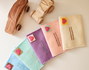 Montessori Felt Letters and Envelopes, Pretend Mail Set, Preschool ...