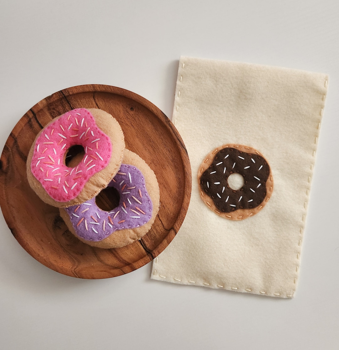 Handmade Felt Donuts: Custom Colors, Play Food - Etsy