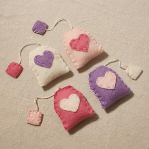 Felt Heart Tea Bags - Etsy