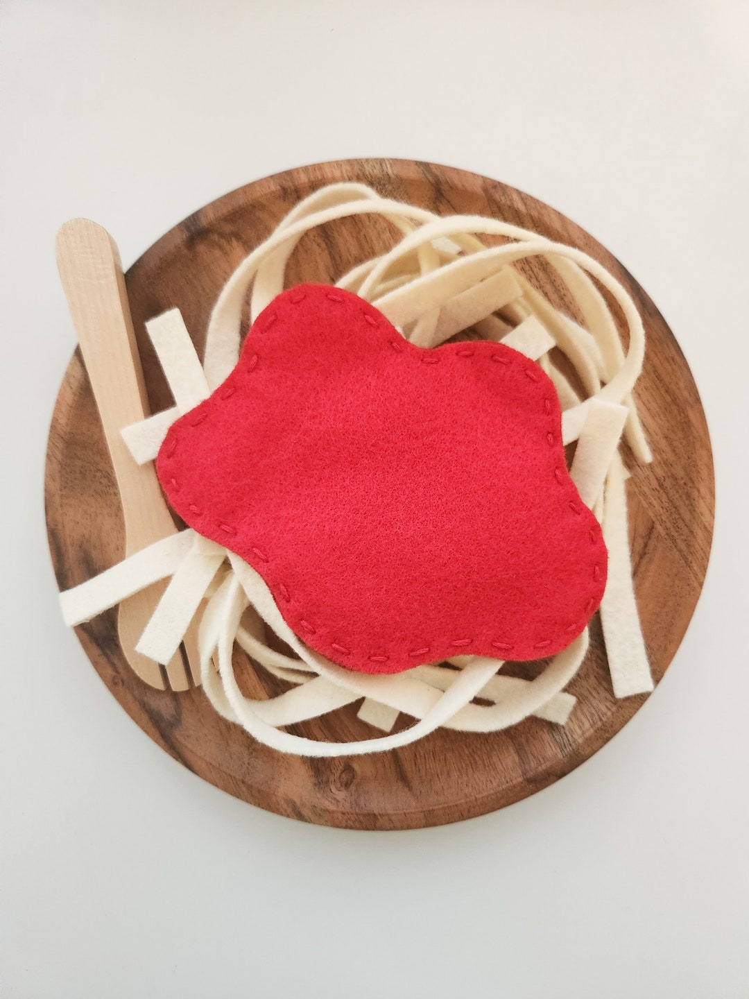 Felt Spaghetti With Marinara & Alfredo Play Food - Etsy
