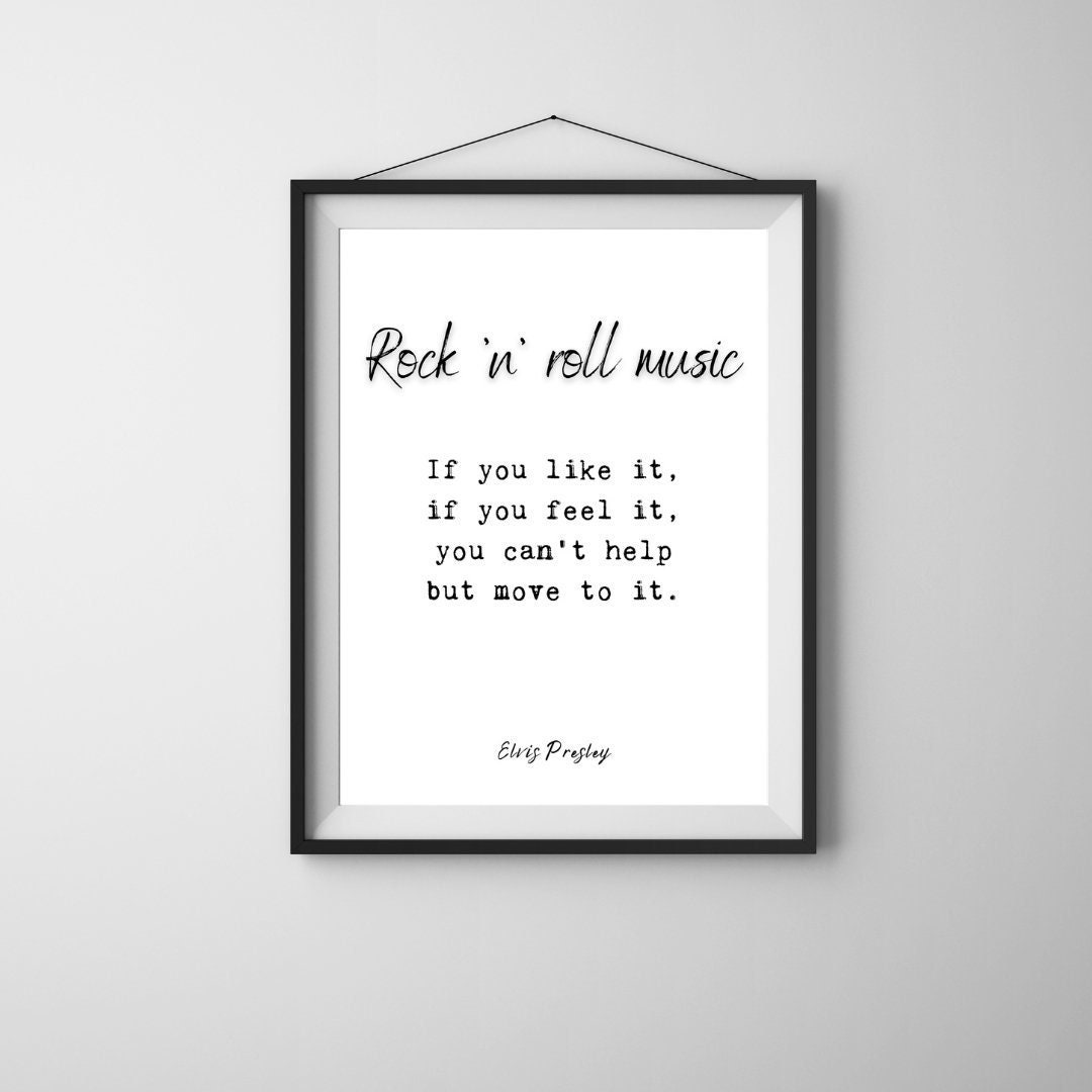 Elvis Presley Motivational Quote Print Printable Poster Art Instant ...