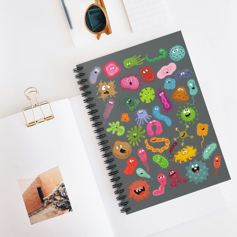 Microbiology Gift Spiral Notebook New Microbiologist Journal Biology ...