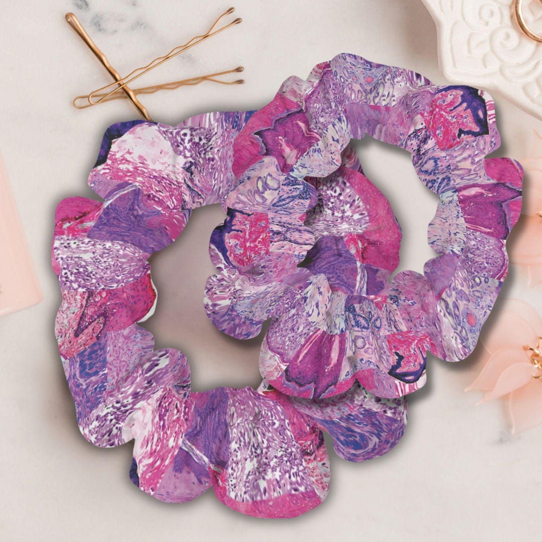 Histology Pathology Watercolor Patterned Scrunchie, Cytology Lab ...
