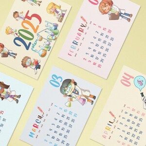 2025 Year Calendar Printable, Monthly Laboratory A4 Pdf PNG Calendar ...