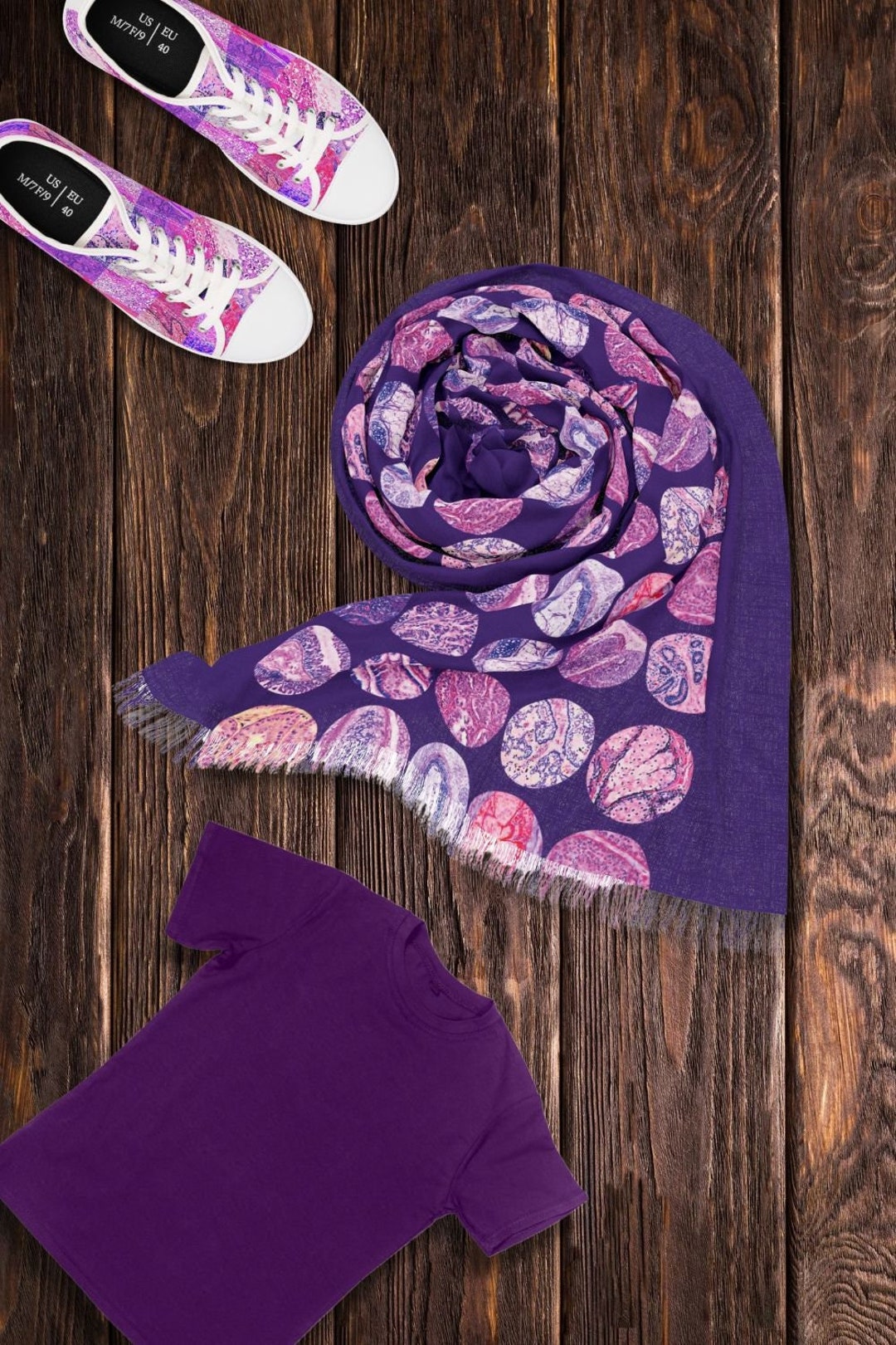 Histology Light Scarf, Histology Watercolor Art Gift for Her, Histotech ...